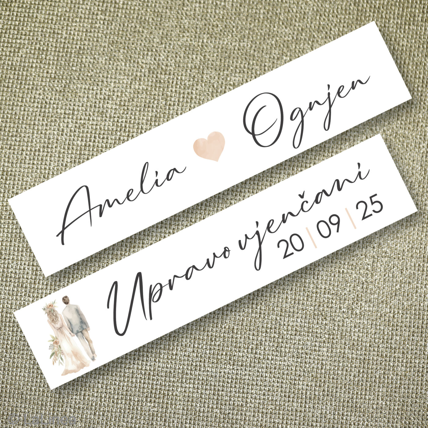 Svadbene auto tablice 04f - Pozivnice La Linea