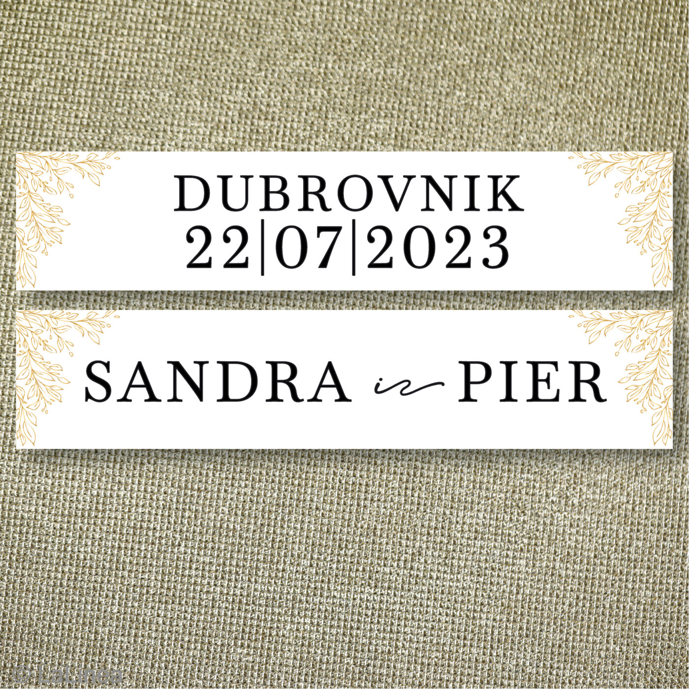 Svadbene auto tablice 01f - Pozivnice La Linea