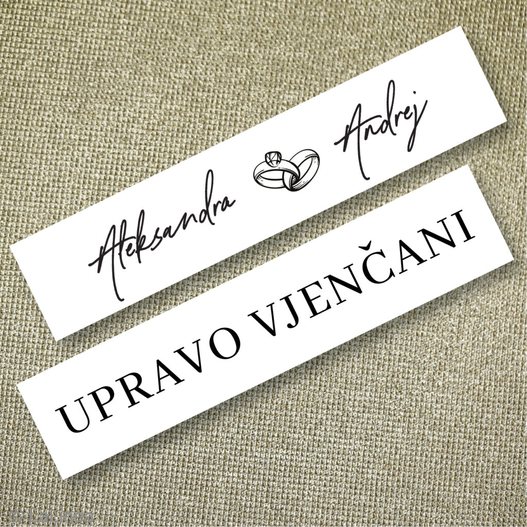 SVADBENE AUTO TABLICE - Pozivnice La Linea