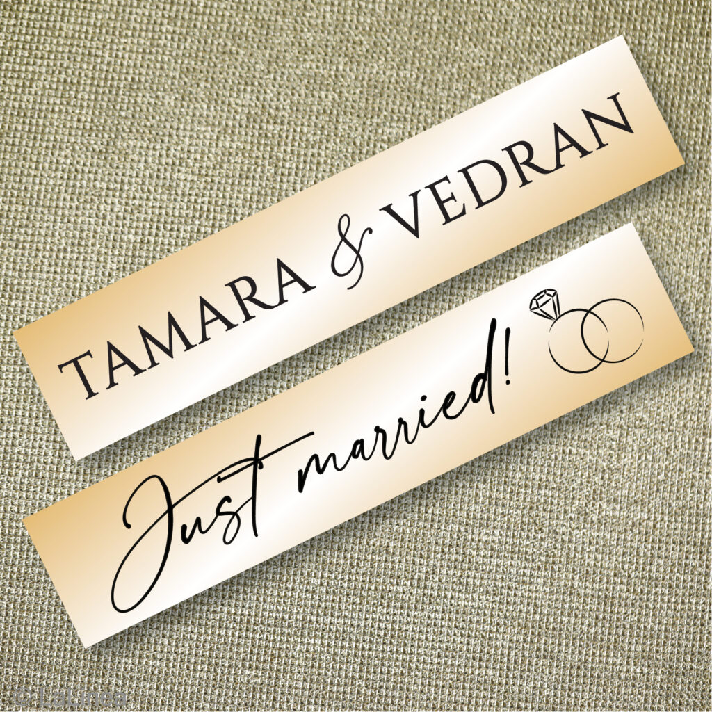 Svadbene auto tablice 28e - Pozivnice La Linea