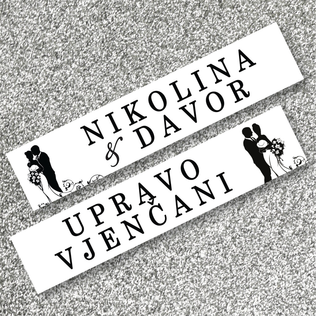 Svadbene auto tablice 71e - Pozivnice La Linea