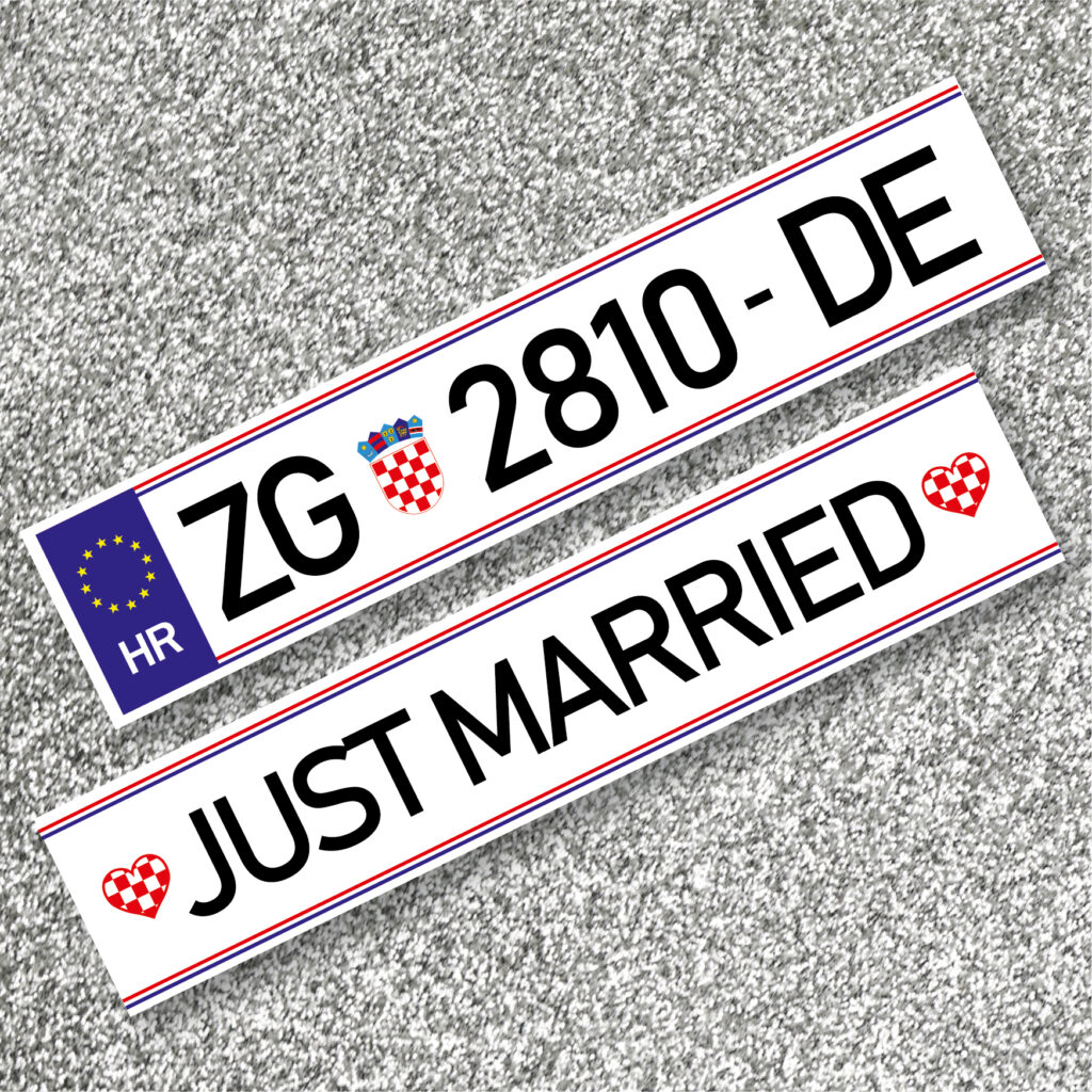 SVADBENE AUTO TABLICE - Pozivnice La Linea