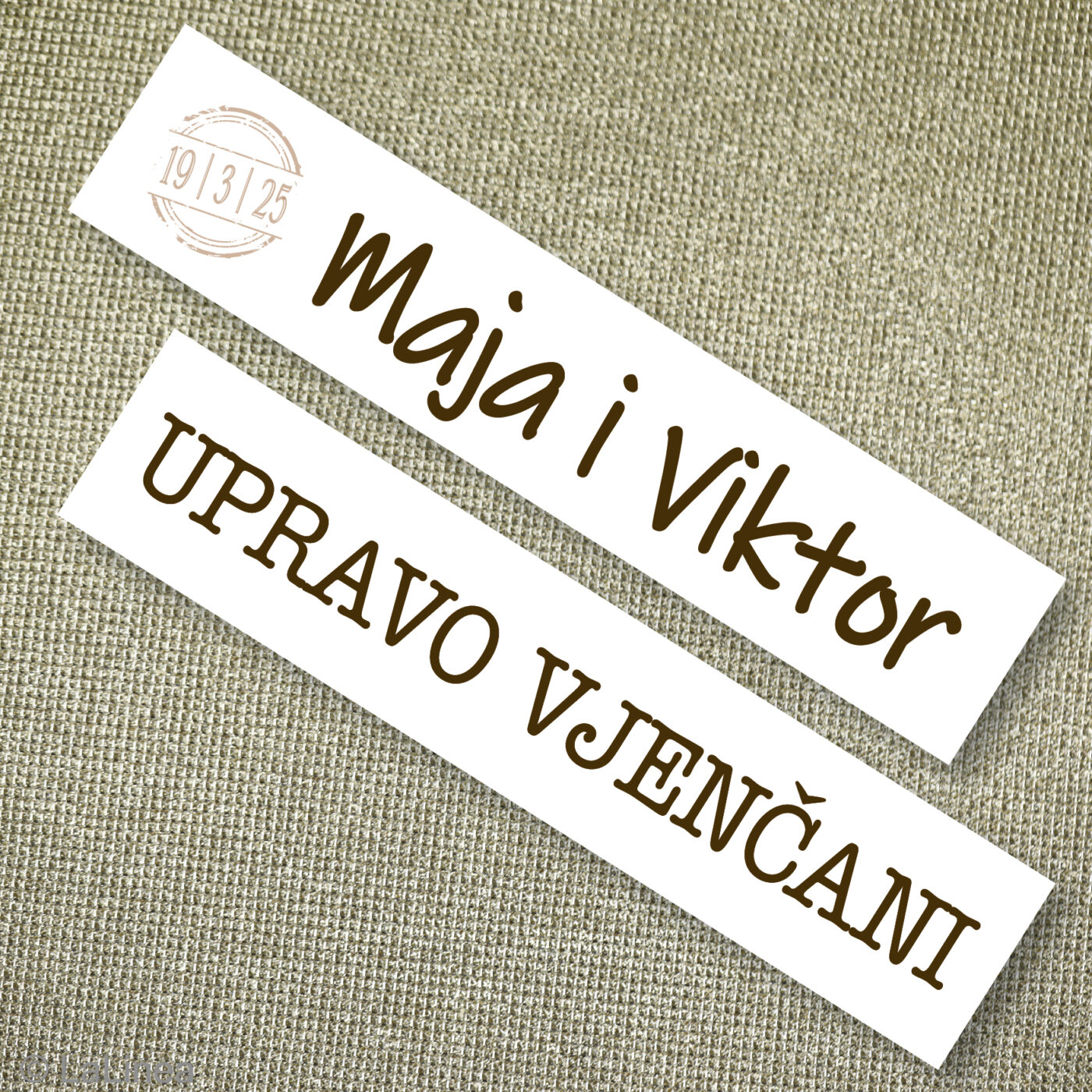 Svadbene auto tablice 65E - Pozivnice La Linea