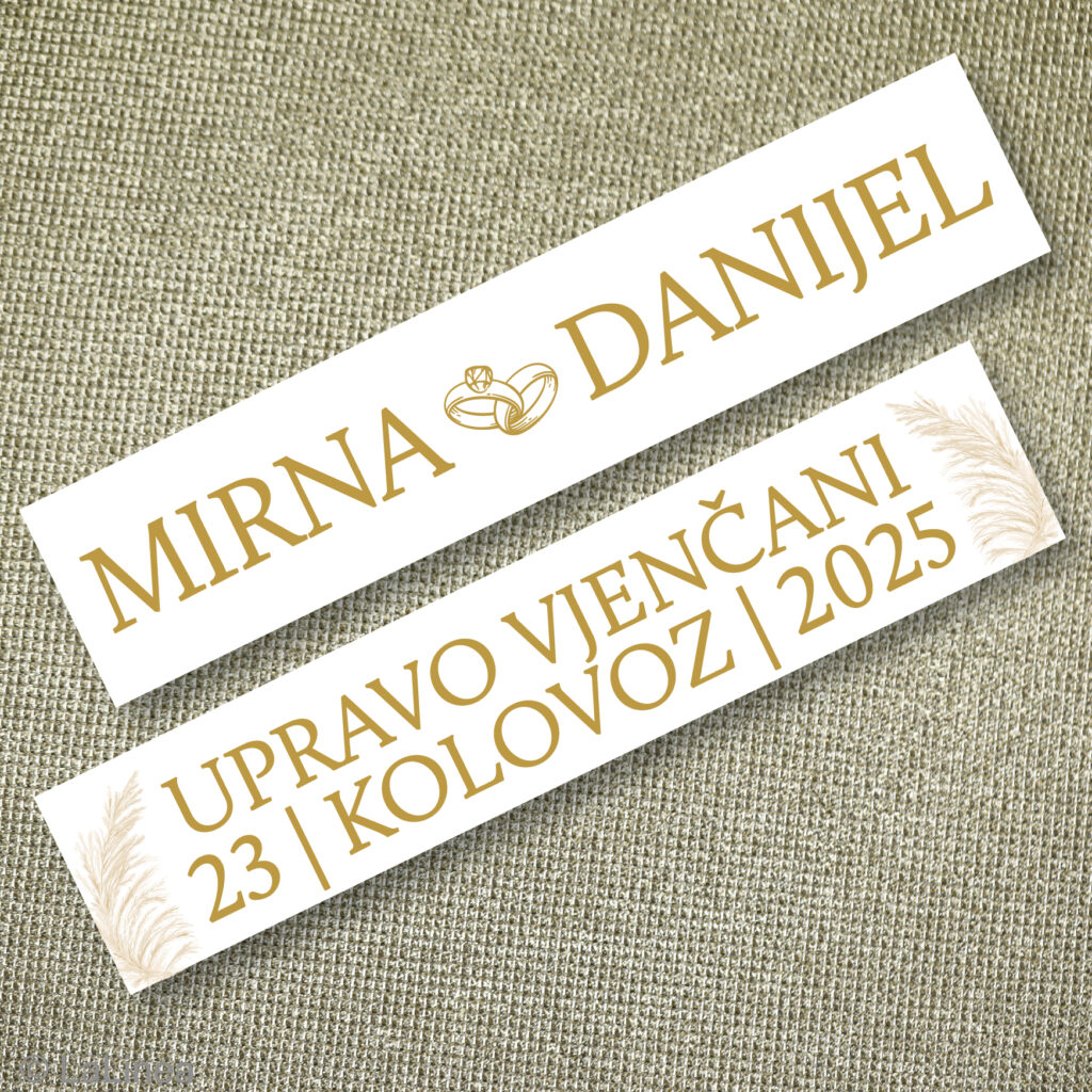 Svadbene auto tablice 16g - Pozivnice La Linea