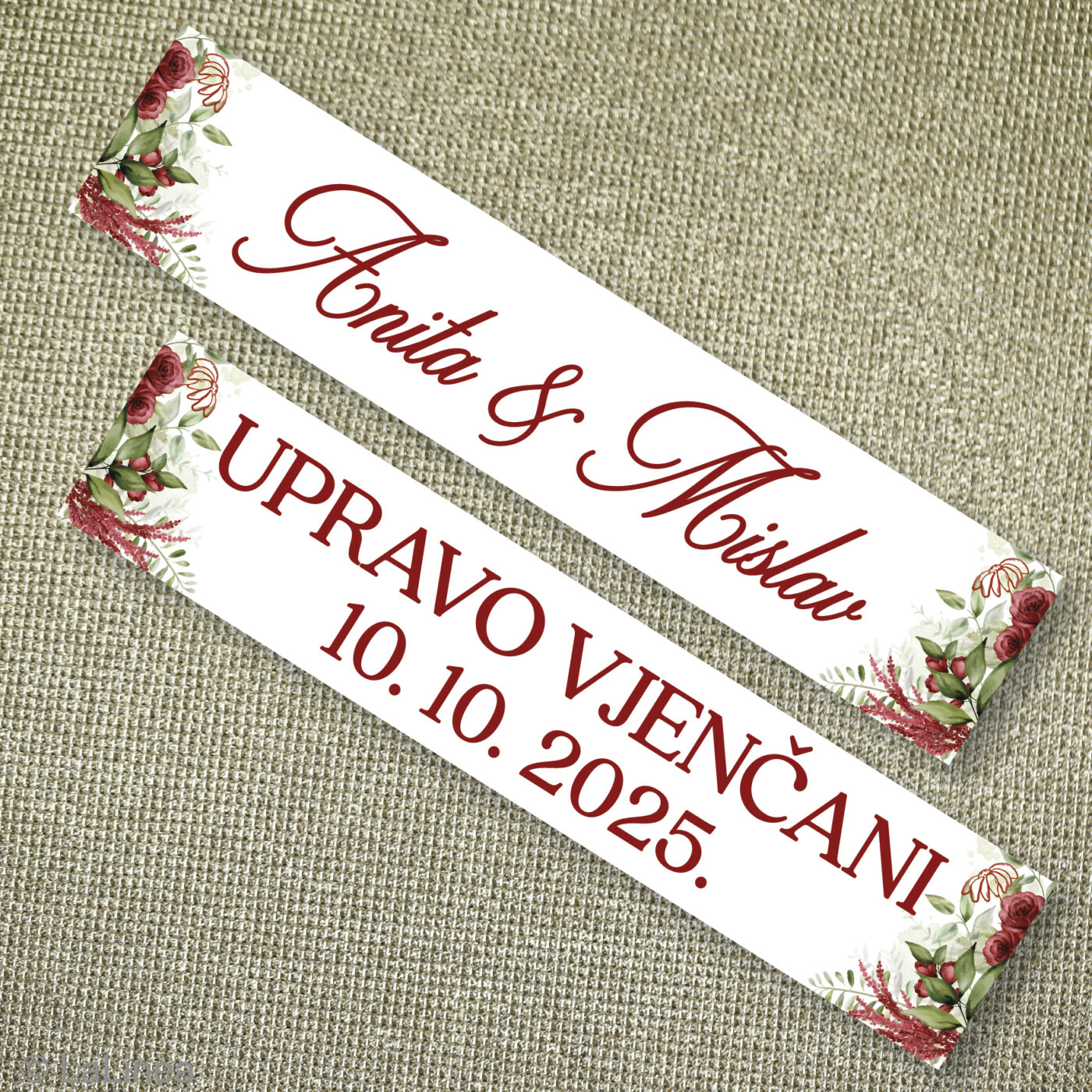 Svadbene auto tablice 63f - Pozivnice La Linea